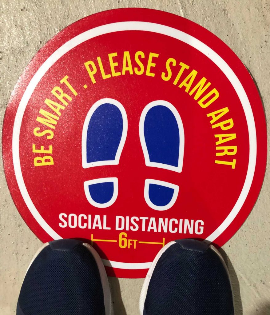 Social Distancing Floor Decals - Queen Printing