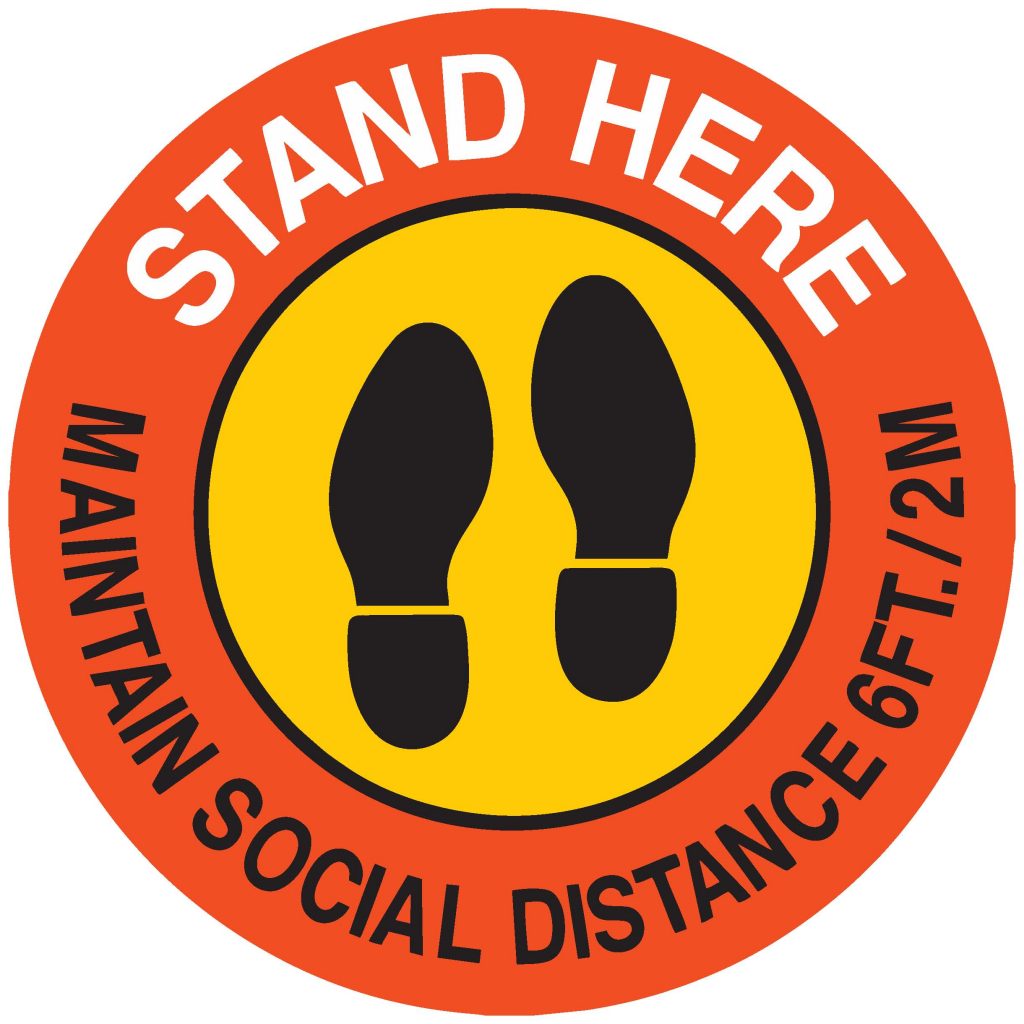 Social Distancing Floor Decals - Queen Printing