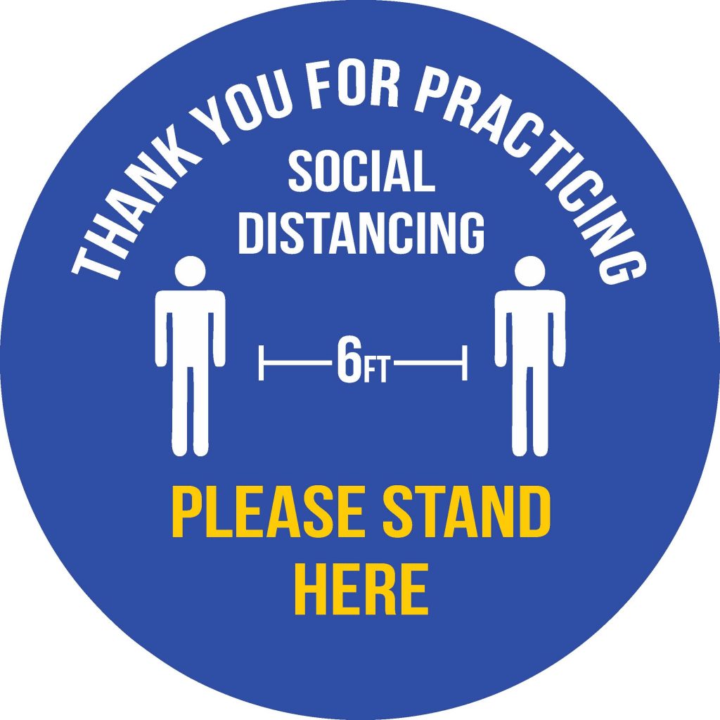 Social Distancing Floor Decals - Queen Printing